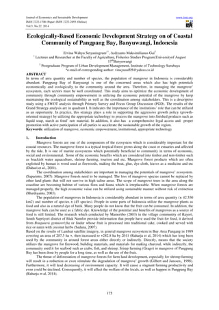 Ecologically based economic development strategy on of coastal | PDF