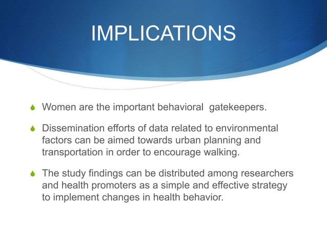 Ecological models of health behavior | PPTX