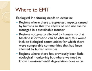 Ecological Monitoring Techniques | PDF