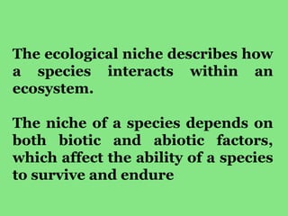 Ecological niche | PPTX