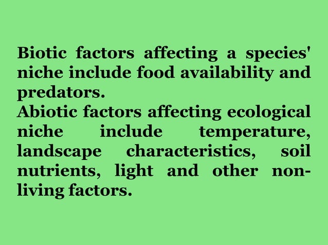 Ecological niche | PPTX | Geography | Science