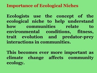 Niche Ecology