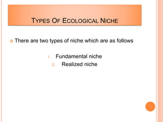 Ecological niche | PPTX