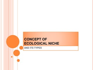 Ecological niche | PPTX