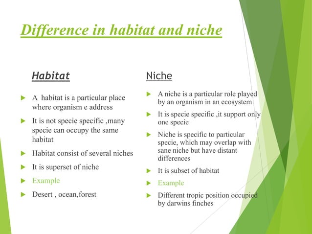 Ecological niche | PPTX | Geography | Science