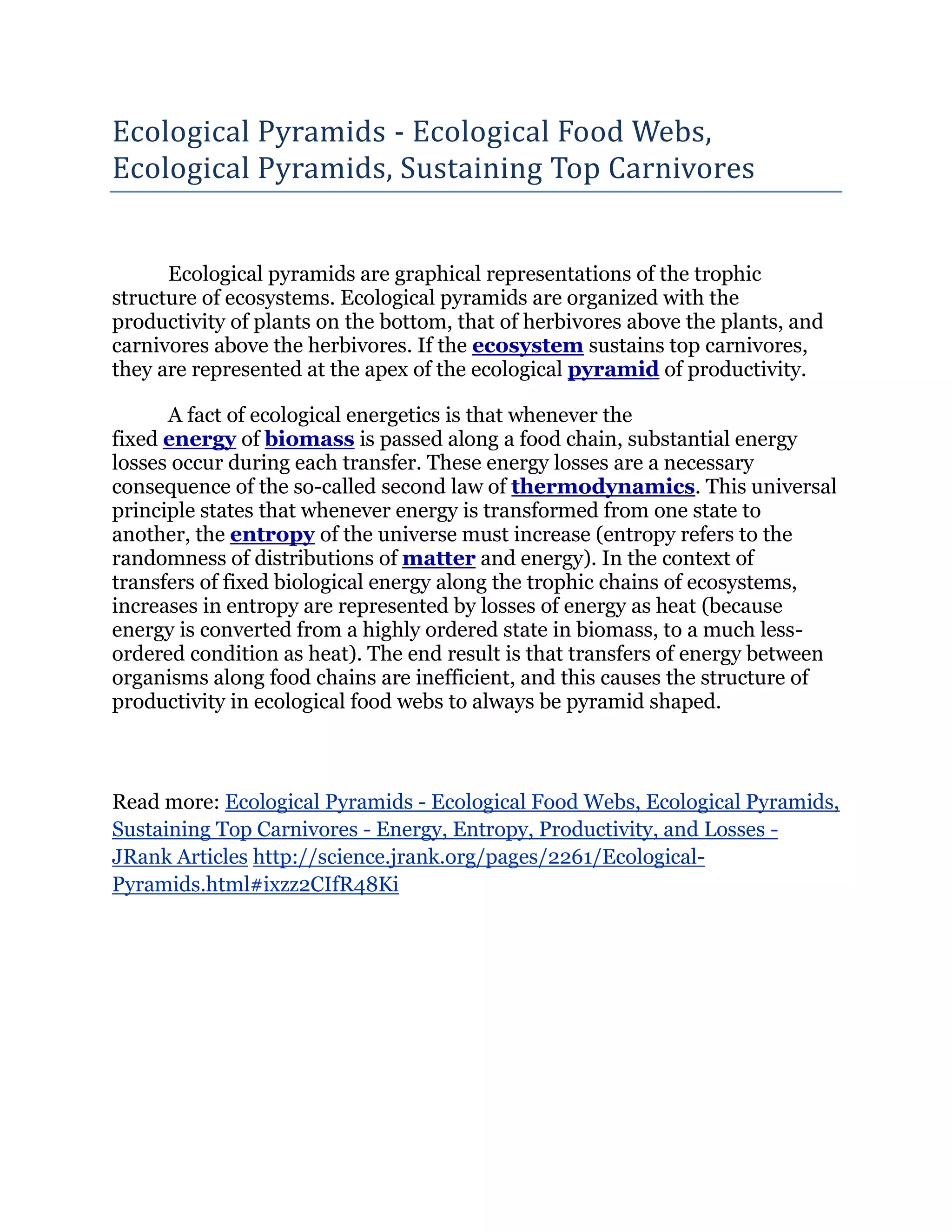 Ecological pyramids | DOCX