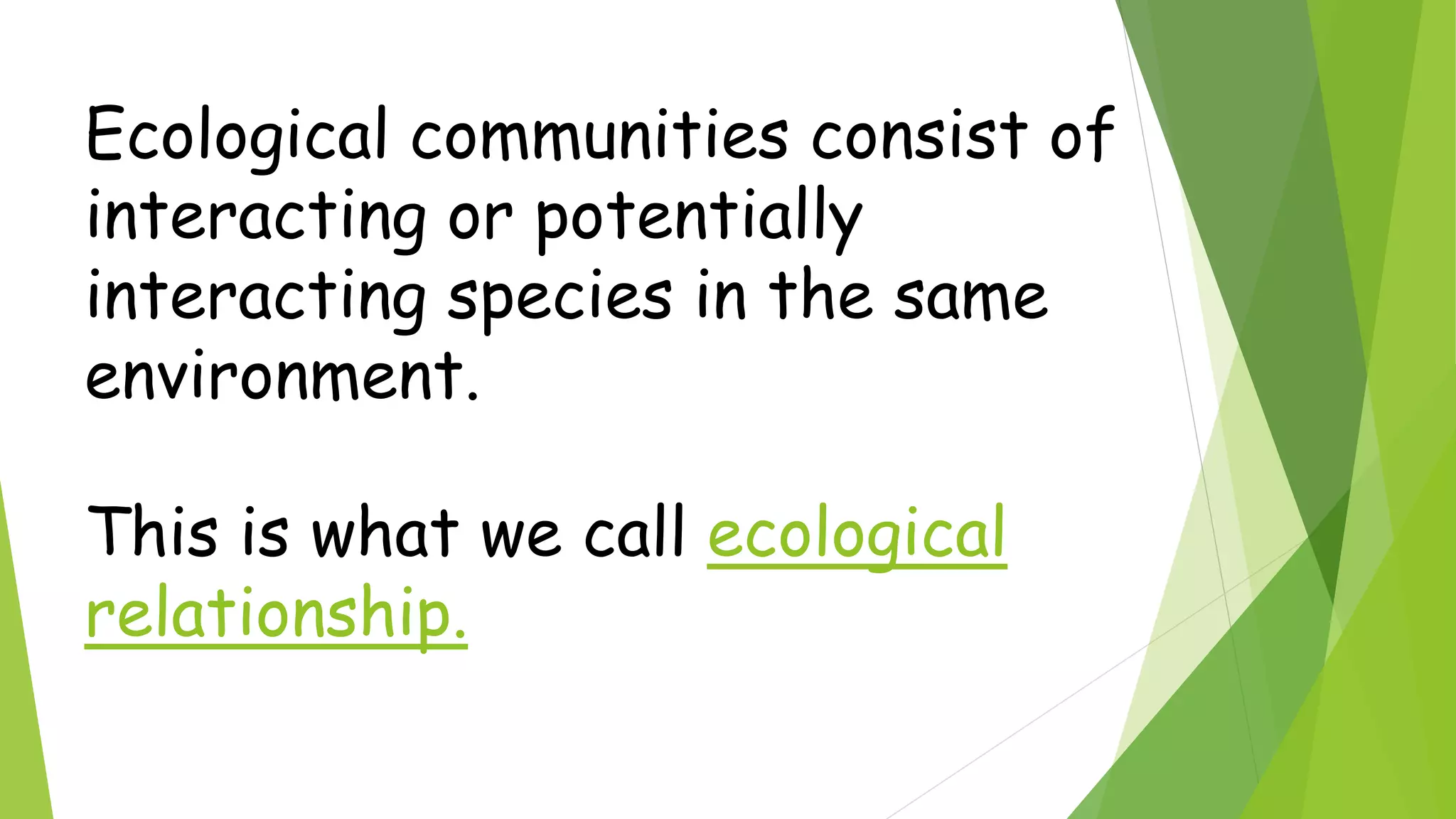 Ecological Relationship | PPTX