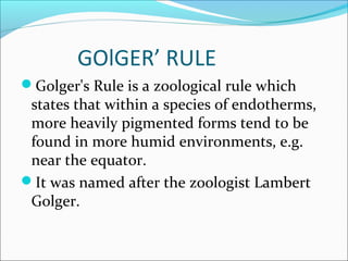 Ecological rules & animal survivability new | PPT