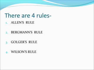 Ecological rules & animal survivability new | PPT