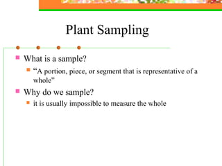 Ecological sampling | PPT