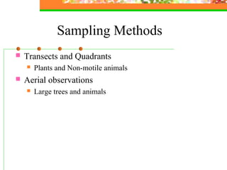 Ecological sampling | PPT
