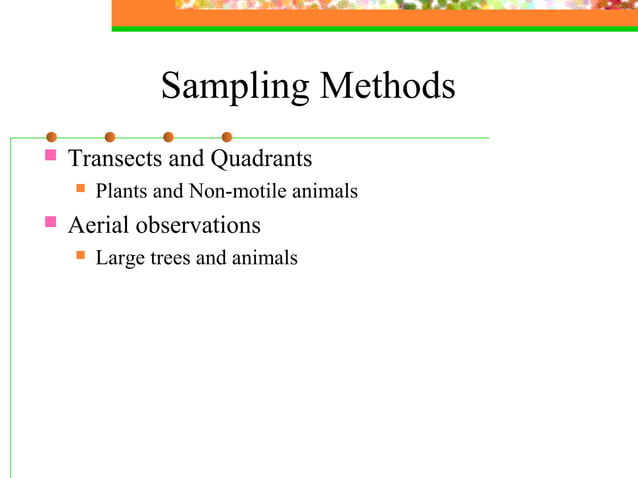 Ecological sampling | PPT | Geography | Science