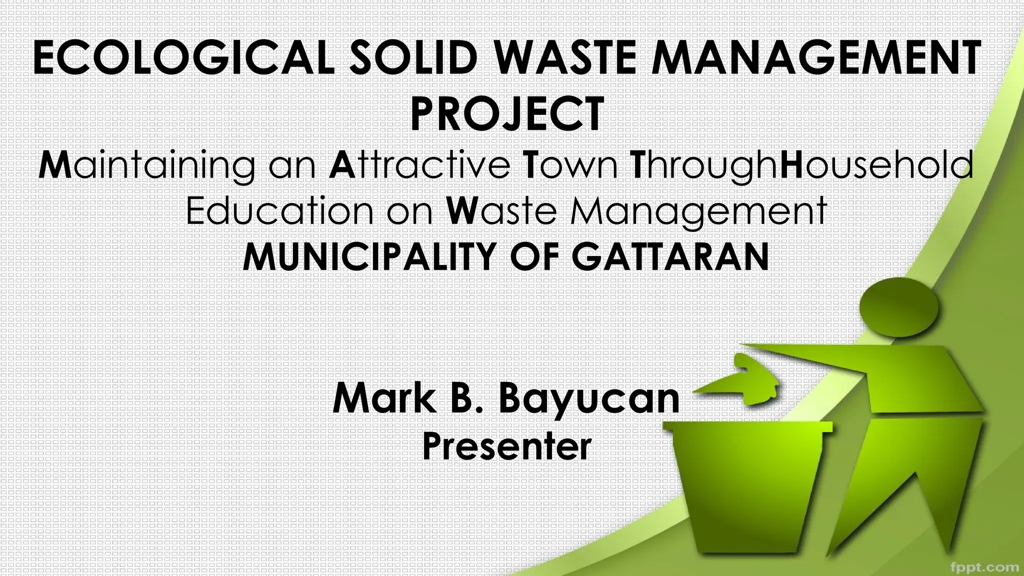 ecological solid waste management business | PPTX
