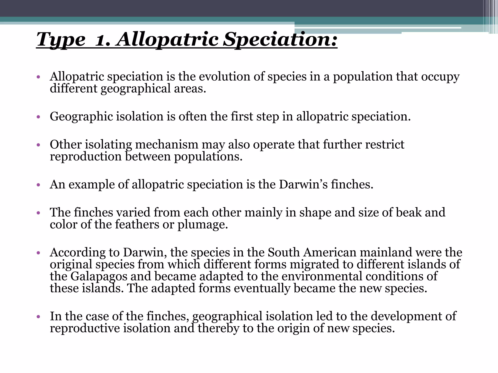 Ecological speciation | PPTX