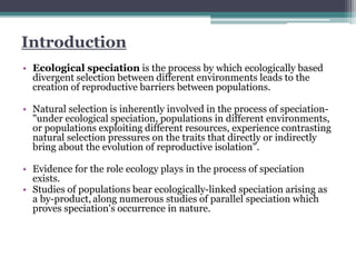 Ecological speciation | PPTX