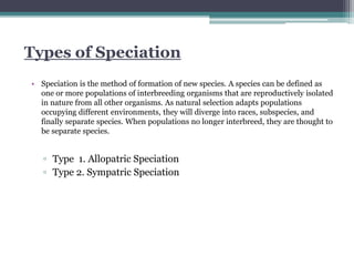 Ecological speciation | PPTX