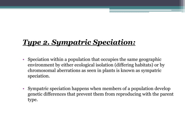 Ecological speciation | PPTX | Biological Sciences | Science
