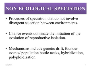 Ecological speciation - kashmeera | PPTX | Fish and Aquariums | Pets