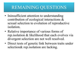 Ecological speciation - kashmeera | PPT