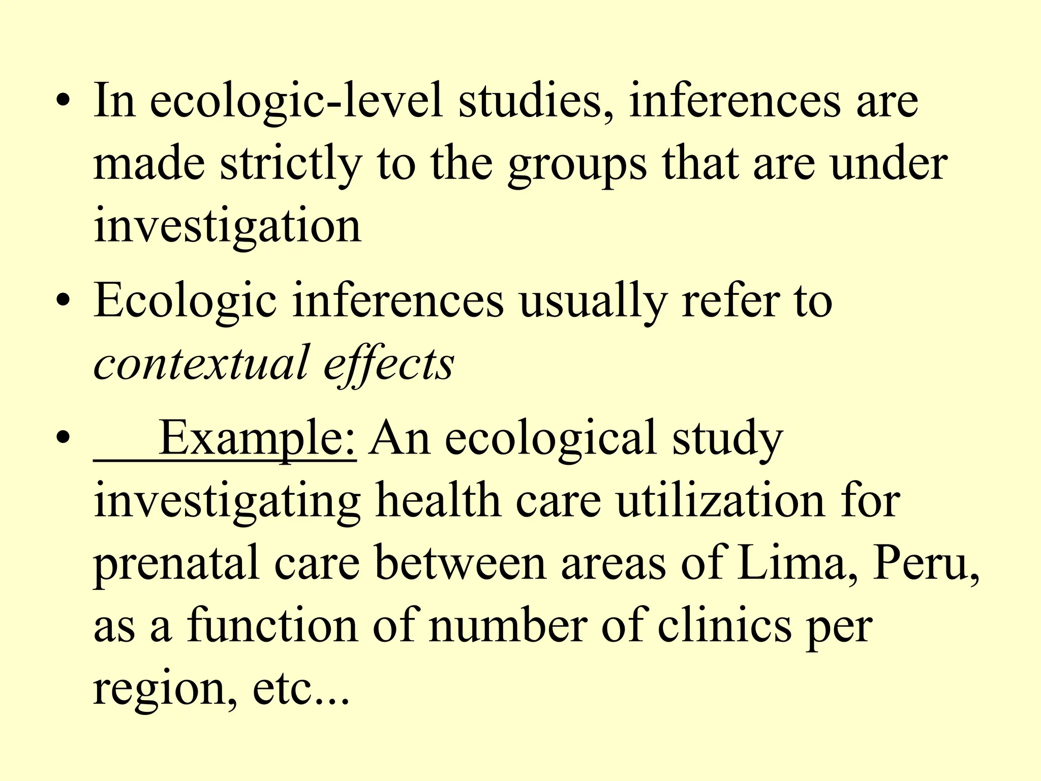ecological study powerpoint presentation | PPTX