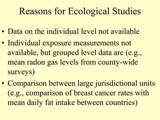 ecological study powerpoint presentation | PPTX