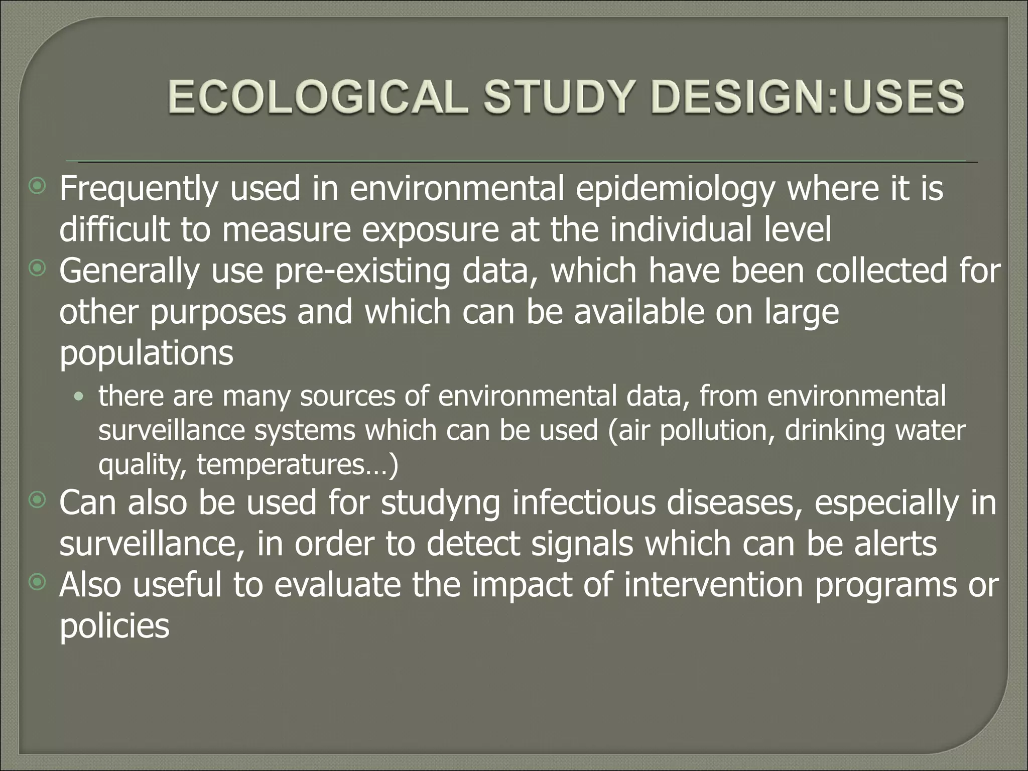 Ecological study | PPT