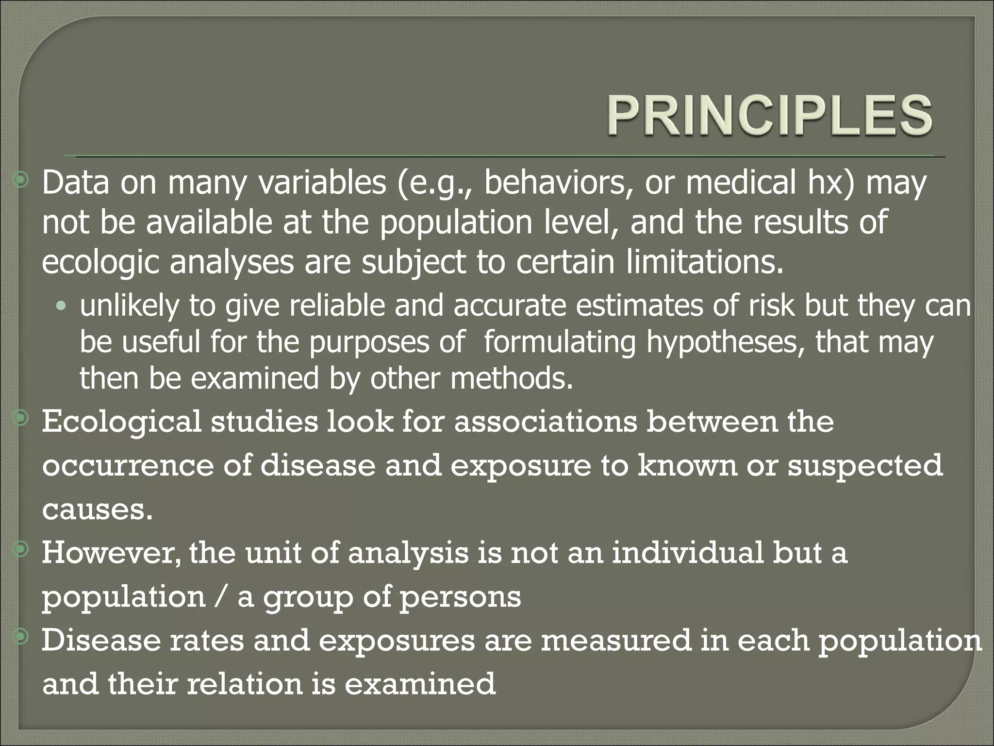 Ecological study | PPT