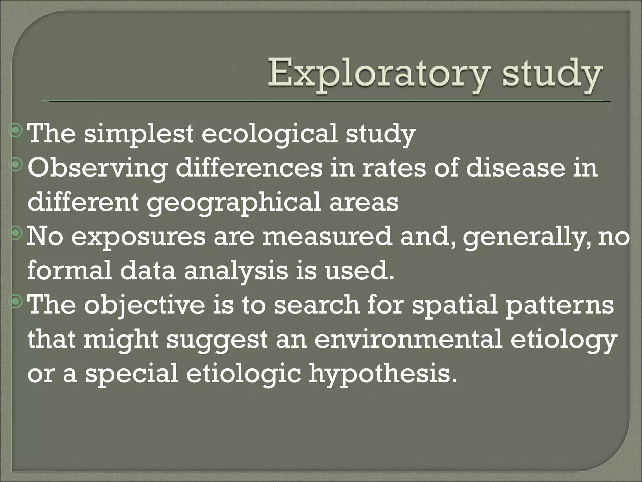 Ecological Study Ppt