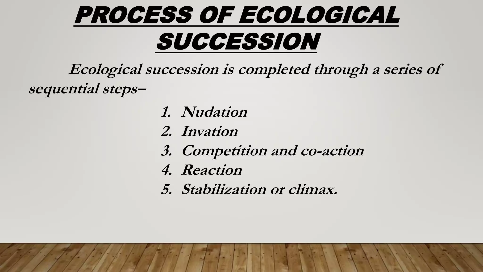 Ecological succession | PPTX | Zoos & Aquariums | Attractions