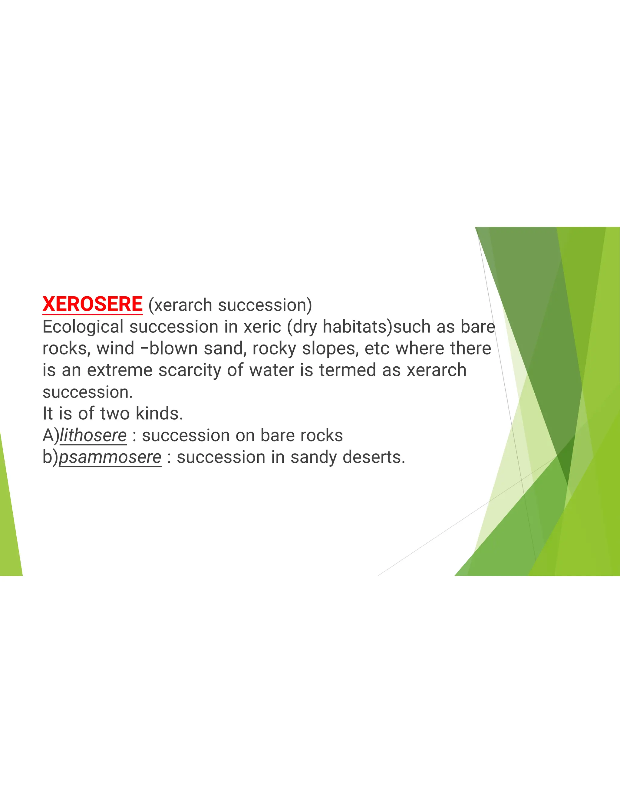 ecological succession Types , mechanism,communities | PDF