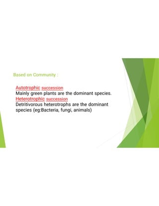 ecological succession Types , mechanism,communities | PDF