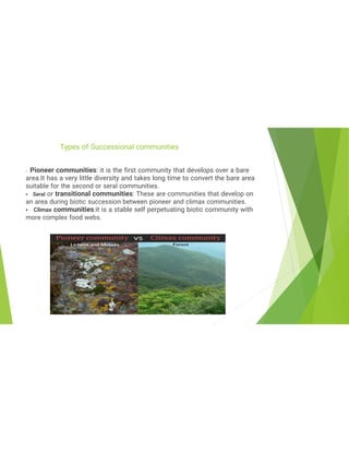 ecological succession Types , mechanism,communities | PDF