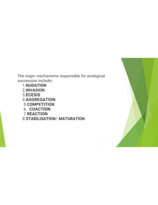 ecological succession Types , mechanism,communities | PDF