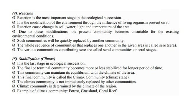 Ecological succession , introduction, ecological succession | PPTX