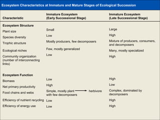 Ecological Succession and Community Interactions | PPT