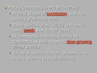 Ecological succession & cycles of matter | PPT