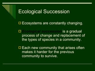 Ecological succession good | PPT
