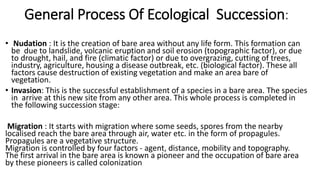 Ecological sucession,SUCESSION,HYDROXERE | PPTX