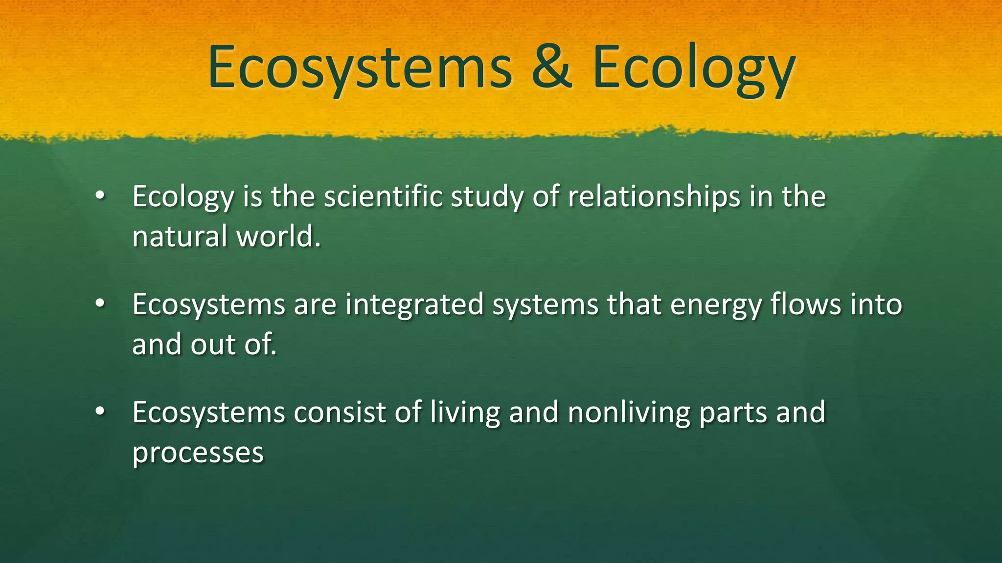 Ecological systems | PPTX