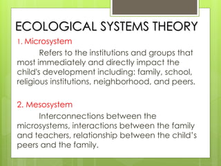 Ecological Systems Theory | PPTX