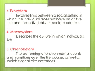 Ecological Systems Theory | PPTX