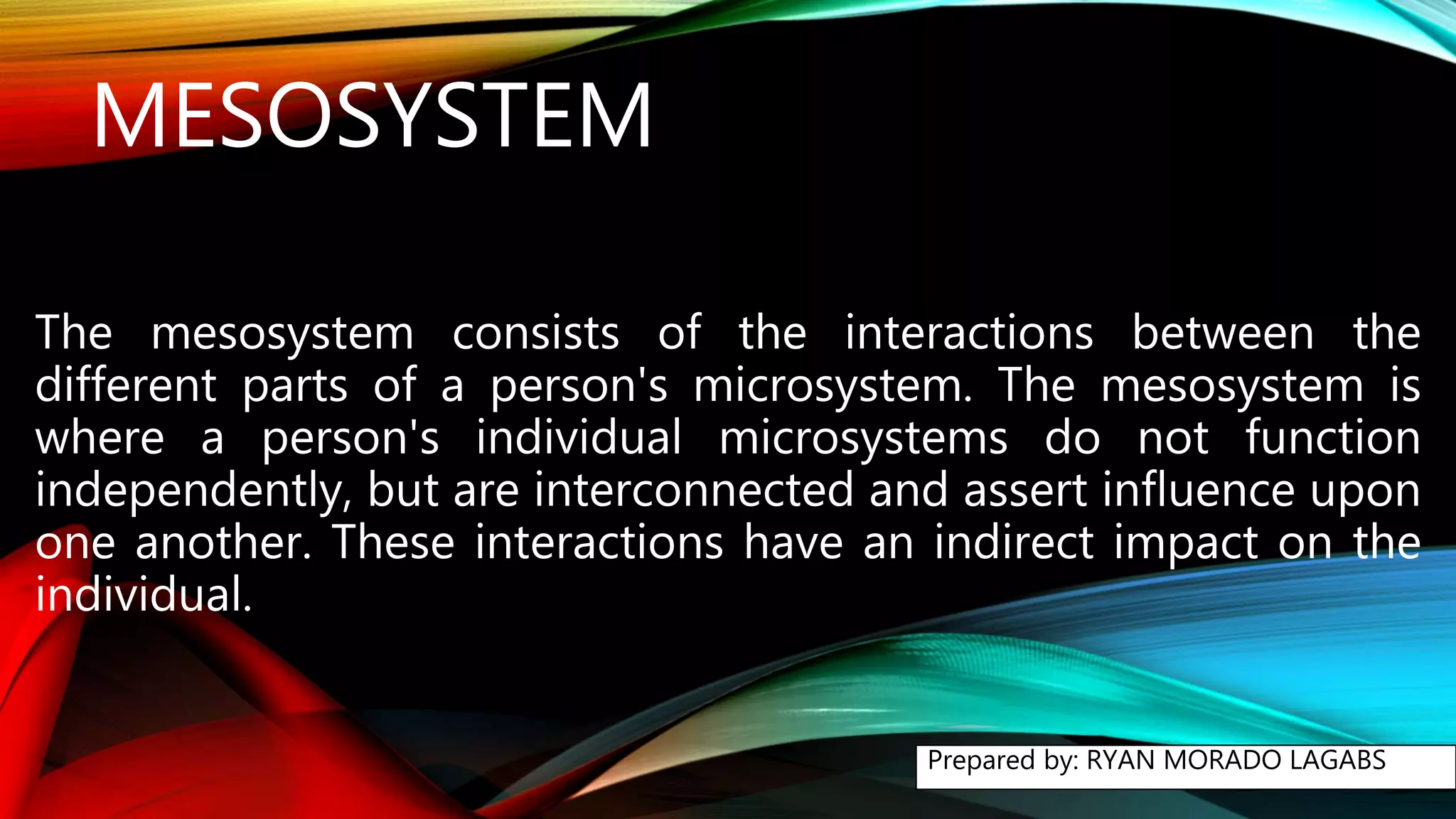 BRONFENBRENNER’S ECOLOGICAL SYSTEM THEORY | PPTX