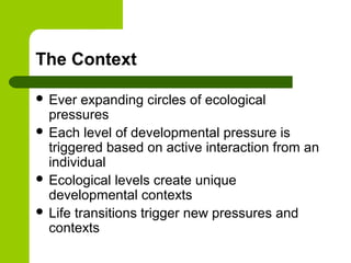 Ecological theory of human development | PPT