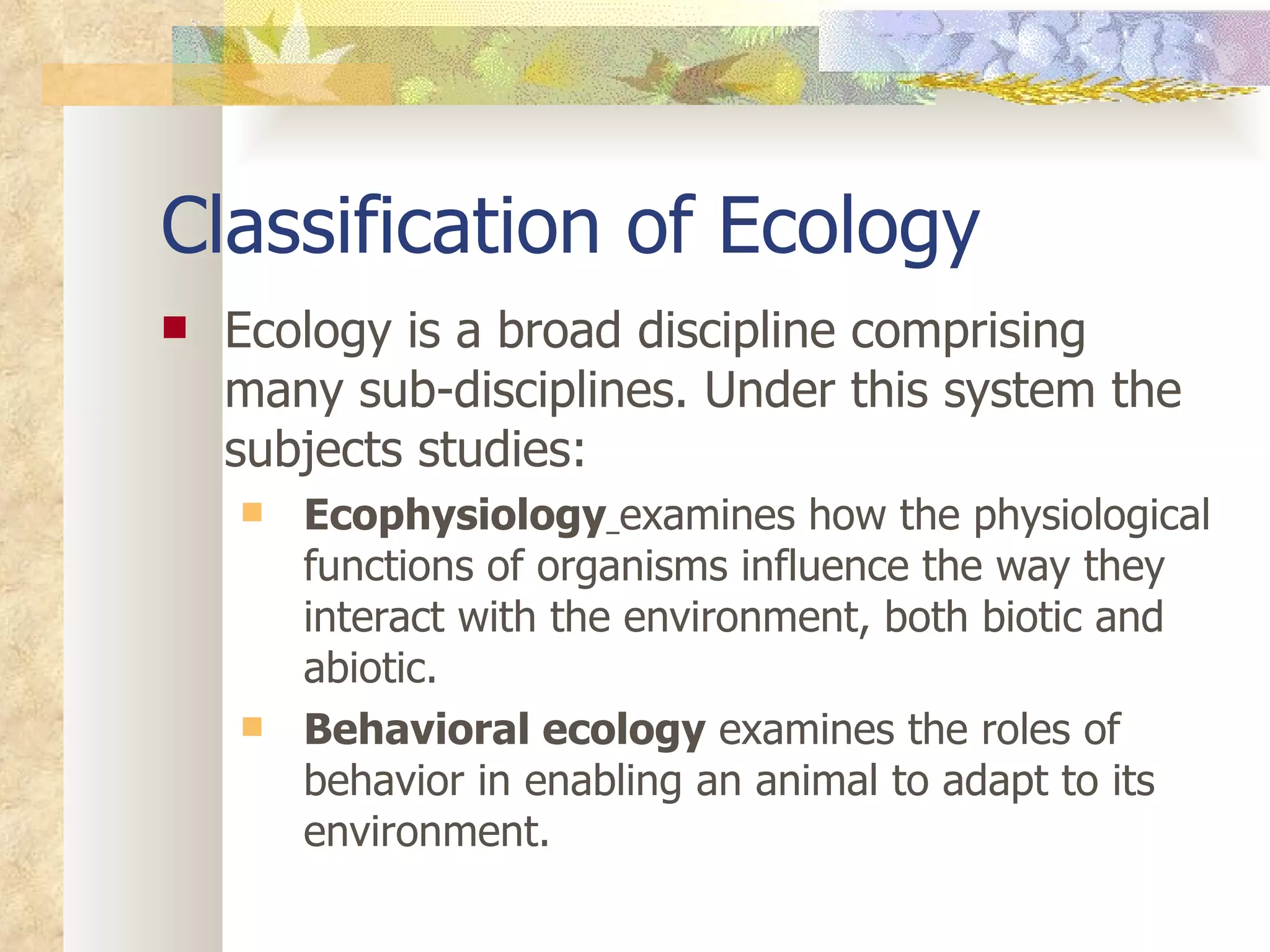 Ecology | PPT
