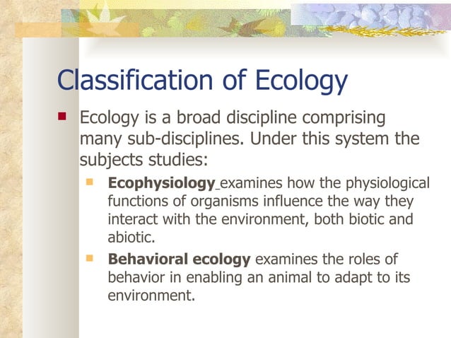 Ecology | PPT | Biological Sciences | Science