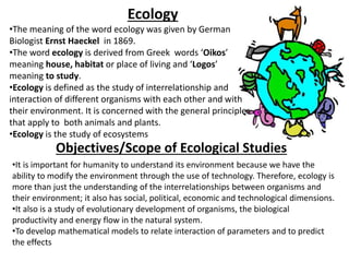 Ecology Definition