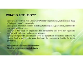 Ecology & Ecosystem | PDF