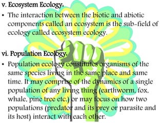 Ecology definition & scope | PPT