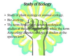 Ecology definition & scope | PPT
