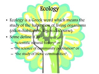 Ecology Definition